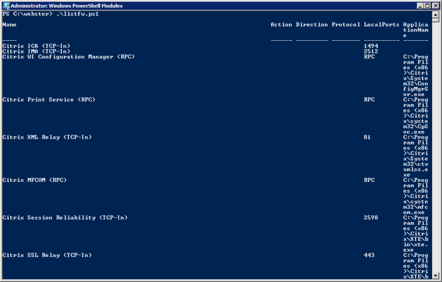 Listing Windows Firewall Rules Using Microsoft Powershell Carl Webster
