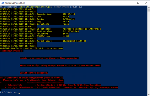 New Script: Set-DNSScavengeServer – Carl Webster